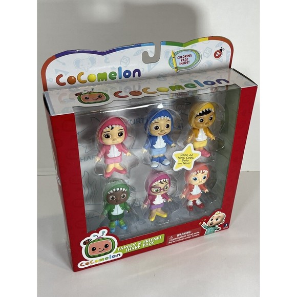 CoComelon | Toys | Cocomelon Family Friends Shark Pack Figures Jj Cece ...